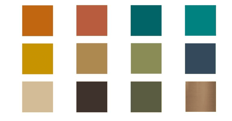Herbsttyp: Farben & Accessoire-Tipps - Gesamte Farbpalette