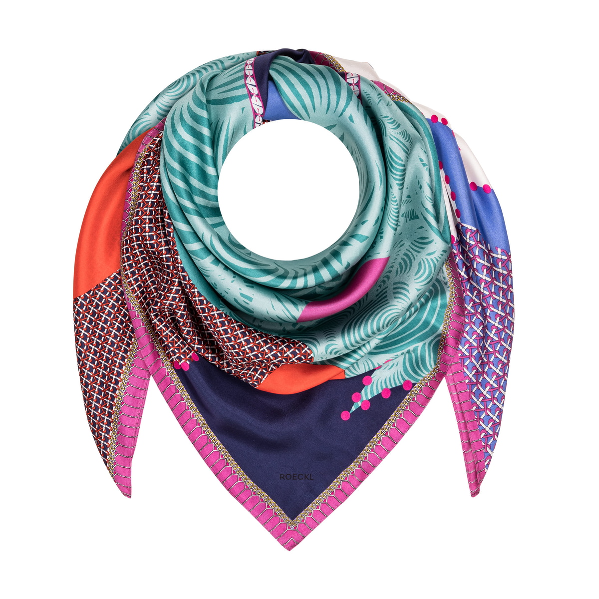 Pattern Landscape 100x100 - multi navy im ROECKL Online Shop