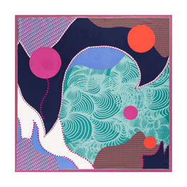 Pattern Landscape 100x100 - multi navy im ROECKL Online Shop